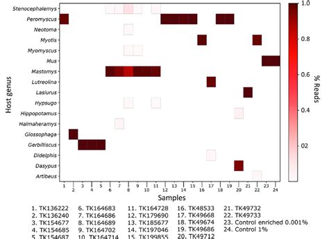 genetic identification of mammal host from unenriched mitochondrial