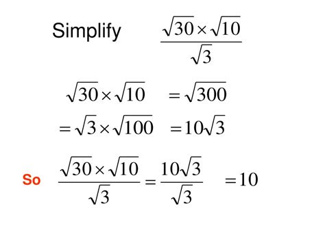 PPT Simplifying Surds PowerPoint Presentation Free Download ID