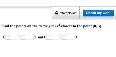 Solved Find The Points On The Curve Y2x2 Closest To The