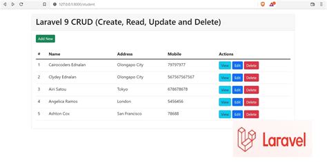 laravel 9 crud create read update and delete tutorial101