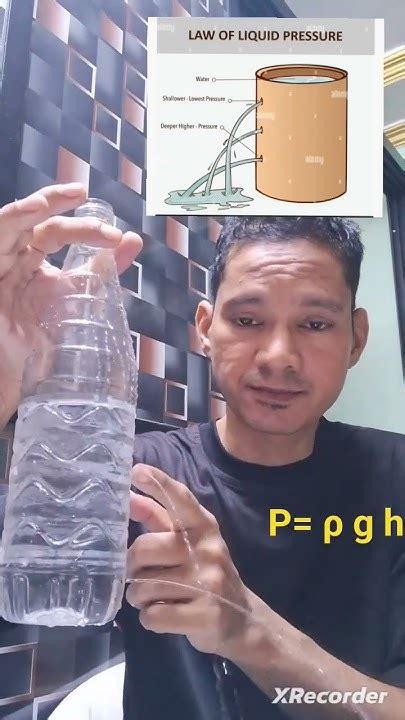 Pressure Depends On Height Of The Liquid Column Youtube