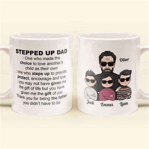 Step Dad Definition Personalized Mug Birthday Christmas T For Step Dad Step Father