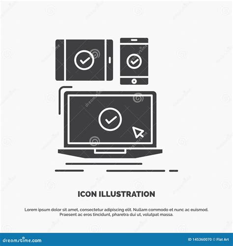 Computer Devices Mobile Responsive Technology Icon Glyph Vector Gray Symbol For Ui And Ux
