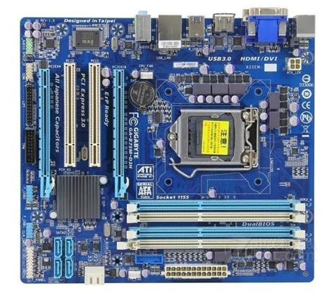 未使用に近いGIGABYTE GA B75M D3H LGA 1155 Intel B75 HDMI SATA 6Gb s USB 3 0