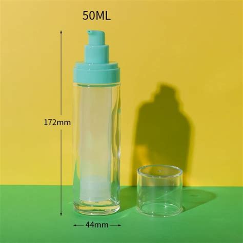 Refillable Glass Airless Pump Bottles 15ml 30ml 50ml Ukpack