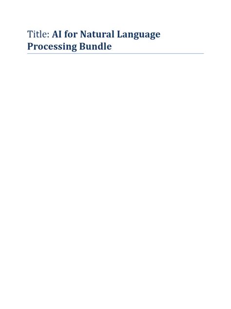 ai for natural language processing bundle pdf parsing artificial