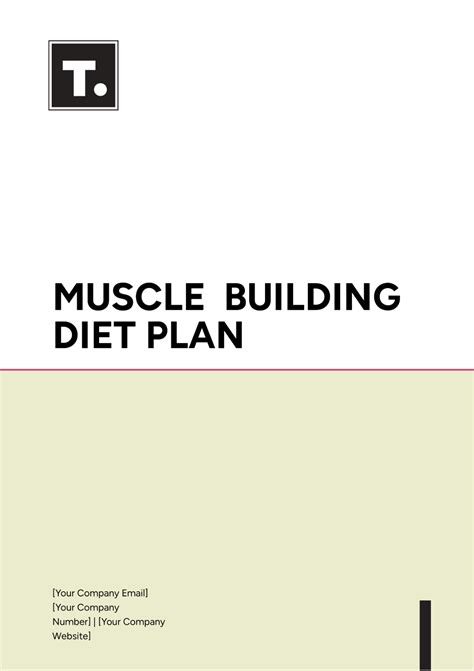 Free Muscle Building Diet Plan Template To Edit Online