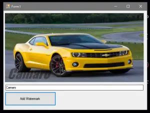 How To Add Watermark To A Picture Using Vb Net