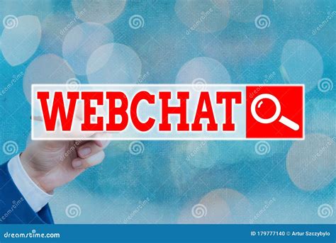 conceptual hand writing showing webchat business photo text system