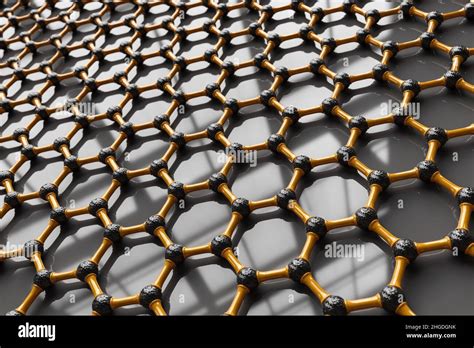 3d Rendering Of Structure Of The Graphene Or Carbon Surface Abstract