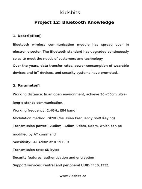 Project 12：bluetooth Knowledge Pdf Bluetooth Computing