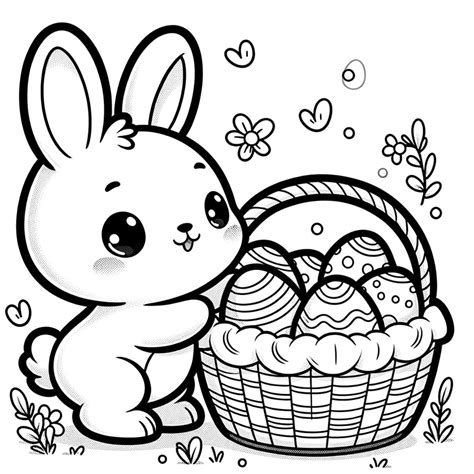 Immagini Da Colorare Di Pasqua Disegno Da Colorare Di Coniglietto Di