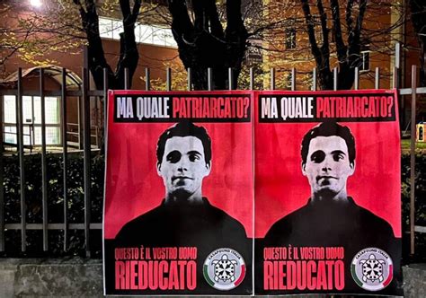 È il vostro uomo rieducato Il manifesto di Casa Pound su Turetta