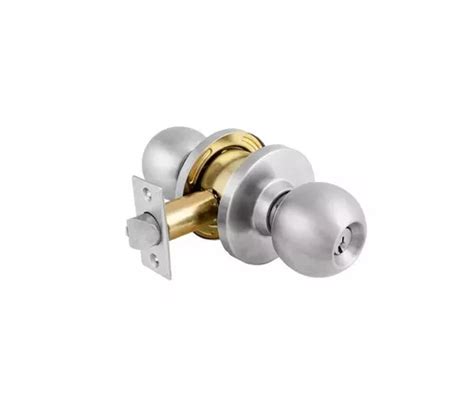 Cerradura Pomo Orbit Art Integrado Acero Inoxidable Con Llave Y Boton