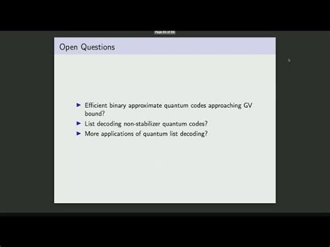 Free Video Approaching The Quantum Singleton Bound With Approximate Error Correction From