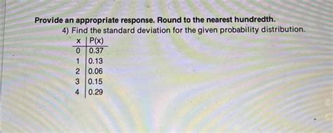 Solved Provide An Appropriate Response Round To The Nearest