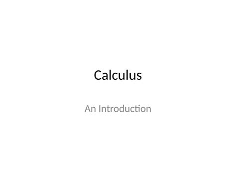 Calculus Ppt School Level Presentationpptx