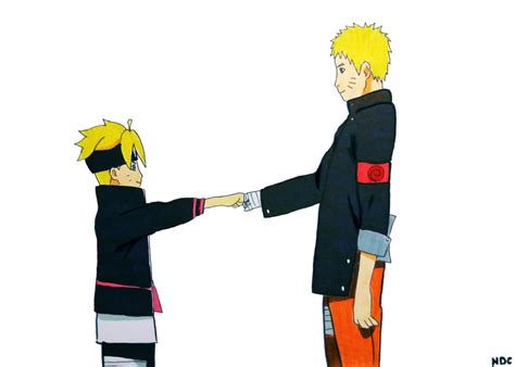 Boruto And Naruto Fist Bump By Ndcyt On Deviantart