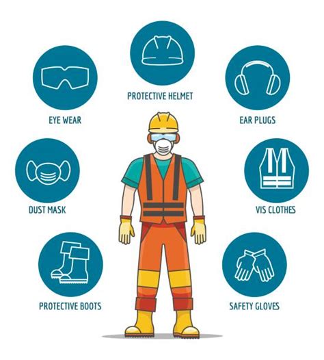 44800 Personal Protective Equipment Construction Stock Illustrations