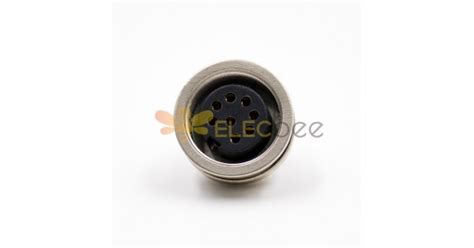 M16 Female Field Wireable 6 Pin A Coded 180 Degree Waterproof Panel