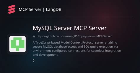 Mysql Server Mcp Server Langdb