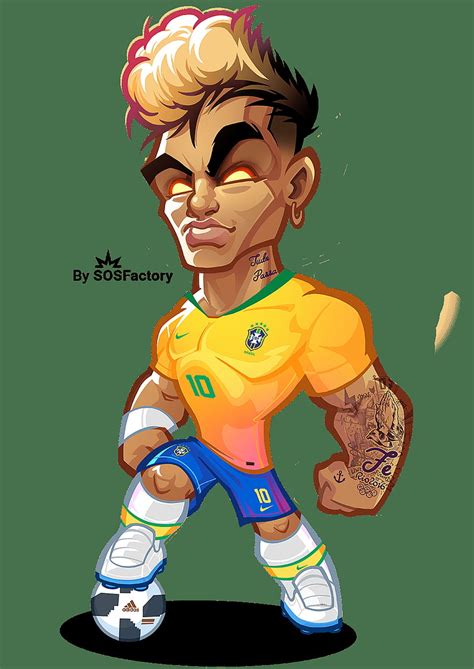 Neymar Caricature Drawing