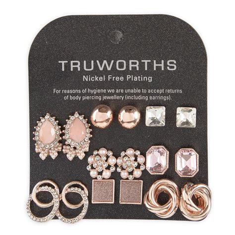 Pack Rose Gold Earrings Truworths
