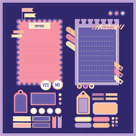 Premium Vector Set Of Journaling Set For Study School Class Journal