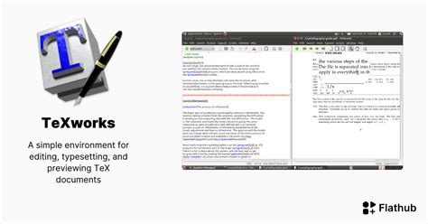 Install TeXworks On Linux Flathub
