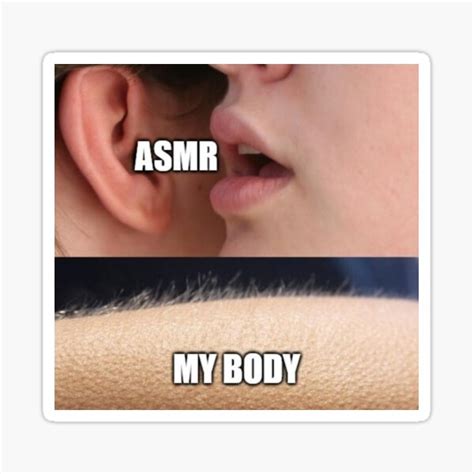Asmr Meme Sticker For Sale By Alexaldridge Redbubble