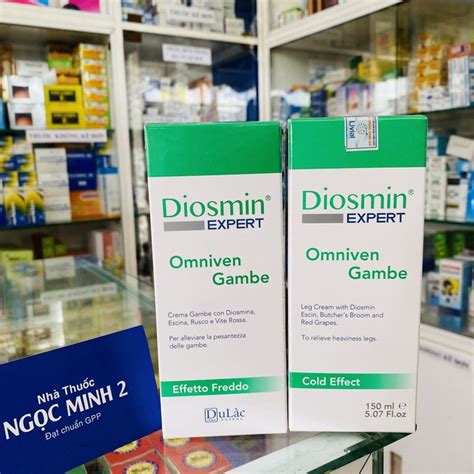 Chính Hãng Kem bôi Diosmin expert Omniven Gambe suy giãn tĩnh mạch Kem dạng gel mang đến sự
