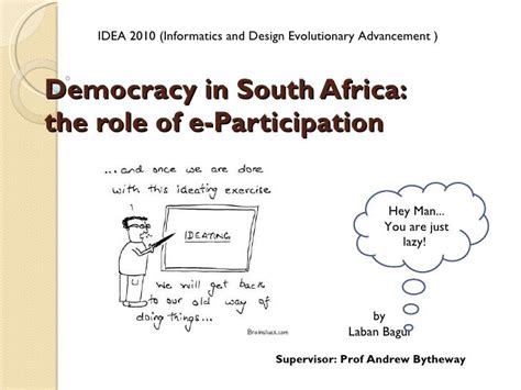Democracy In South Africa The Role Of Eparticipation
