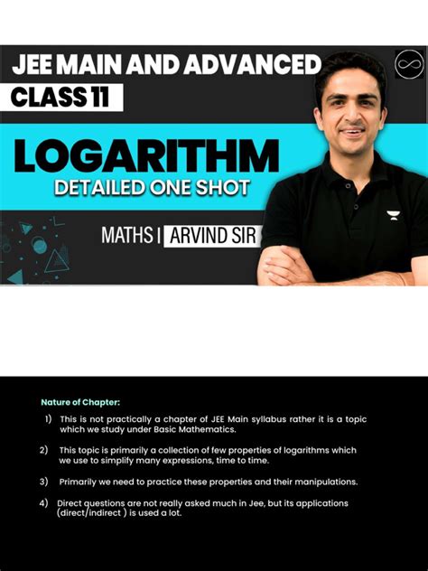 Logarithm One Shot Pdf Logarithm Equations