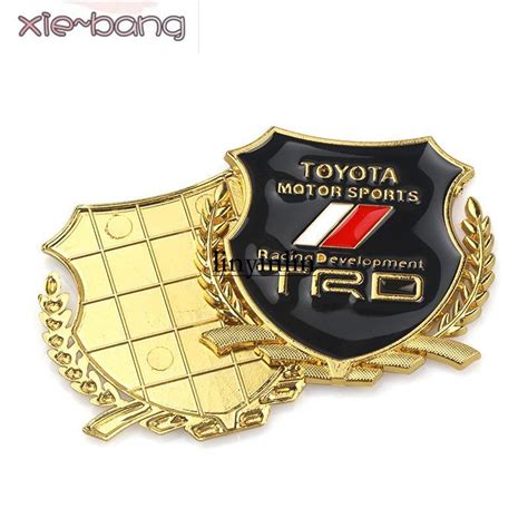 一組兩入汽車造型金屬貼 車身貼 3d金屬貼紙 Toyota Trd Sports 徽標車窗標誌貼紙汽車配件 蝦皮購物