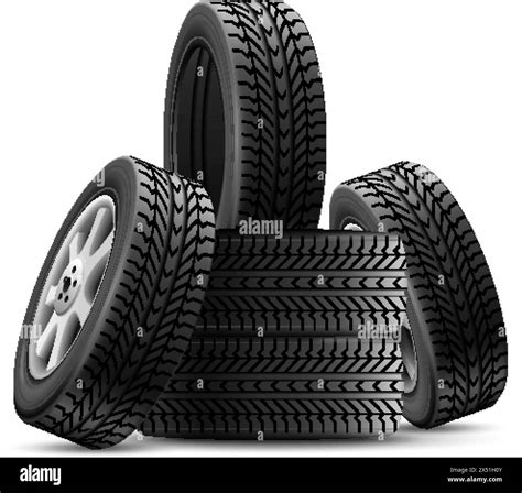 Tyres Pile Stock Vector Images Alamy