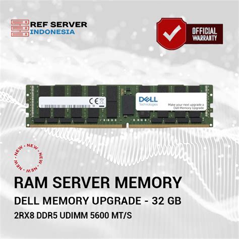 Ram Server Memory Dell Memory Upgrade 32 Gb 2rx8 Ddr5 Udimm 5600 Mts
