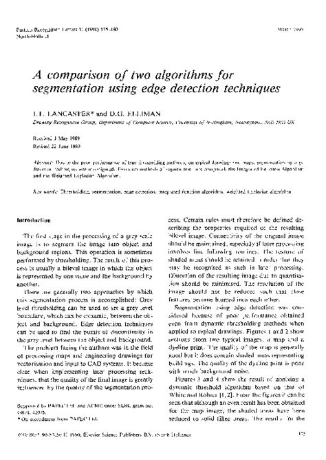 Pdf A Comparison Of Two Algorithms For Segmentation Using Edge