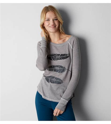 19 99 With 40 OFF Size L Grey Mist AEO Thermal Graphic T Shirt