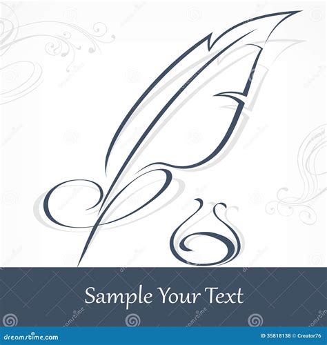 Quill Pen And Text Stock Vector Illustration Of Correspondence 35818138