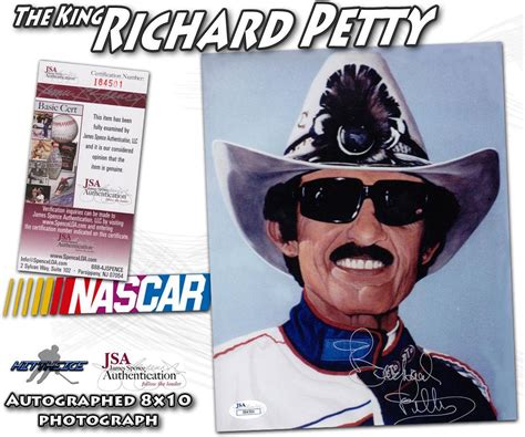 RICHARD PETTY Signed NASCAR RACING THE KING X JSA I