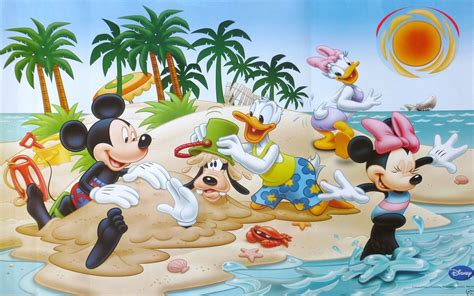 Goofy Minnie Donald Aand Daisy Mouse 1080p Adventures Mickey Duck Summer Cartoon