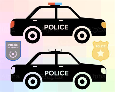 Police Svg File Police Clipart Police Silhouette Police Car Etsy