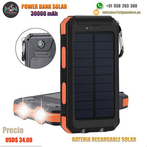 Power Bank Solar 30000 MAh El Ganadero