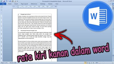Tutorial Cara Membuat Teks Rata Kiri Kanan Pada Word Simple News
