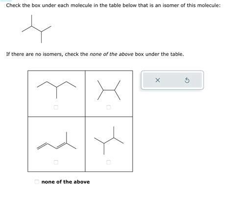 Solved Check The Box Under Each Molecule In The Table Below Chegg