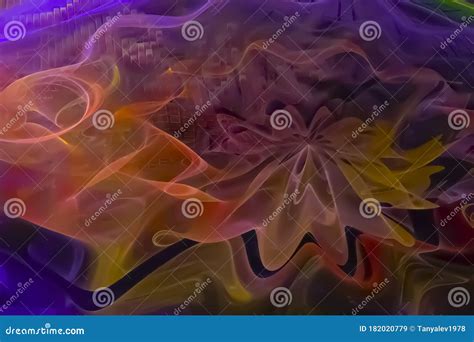 Abstract Digital Fractal Fiction Surreal Wallpaper Waves Energy Vibrant Shape Texture Sparkle