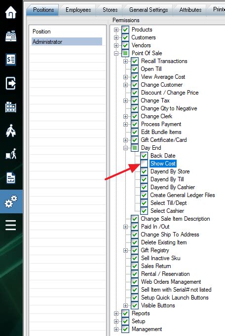 Day End Details Woopos Support