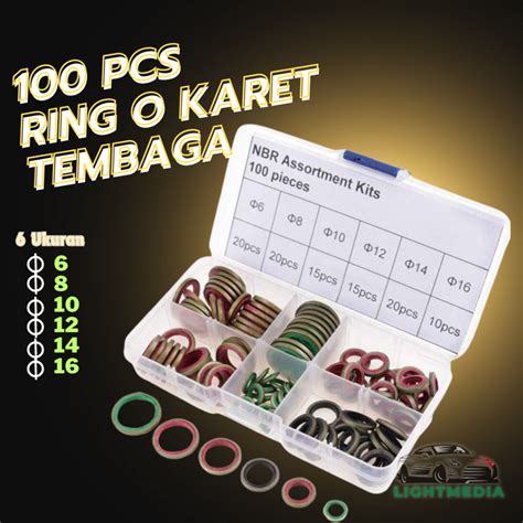 Jual 100Pcs Seal ORing Karet Tembaga Bonded Seal Head Cop Cylinder Washer Seal Head Universal