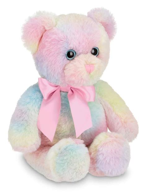 Bearington Candi Rainbow Plush Teddy Bear 12 Inches