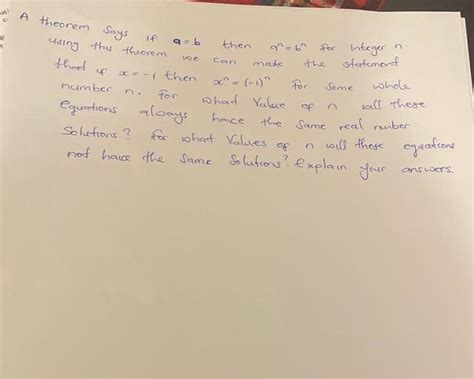 Solved Theorem Says If A B Then An Bn For Integer N Using Chegg
